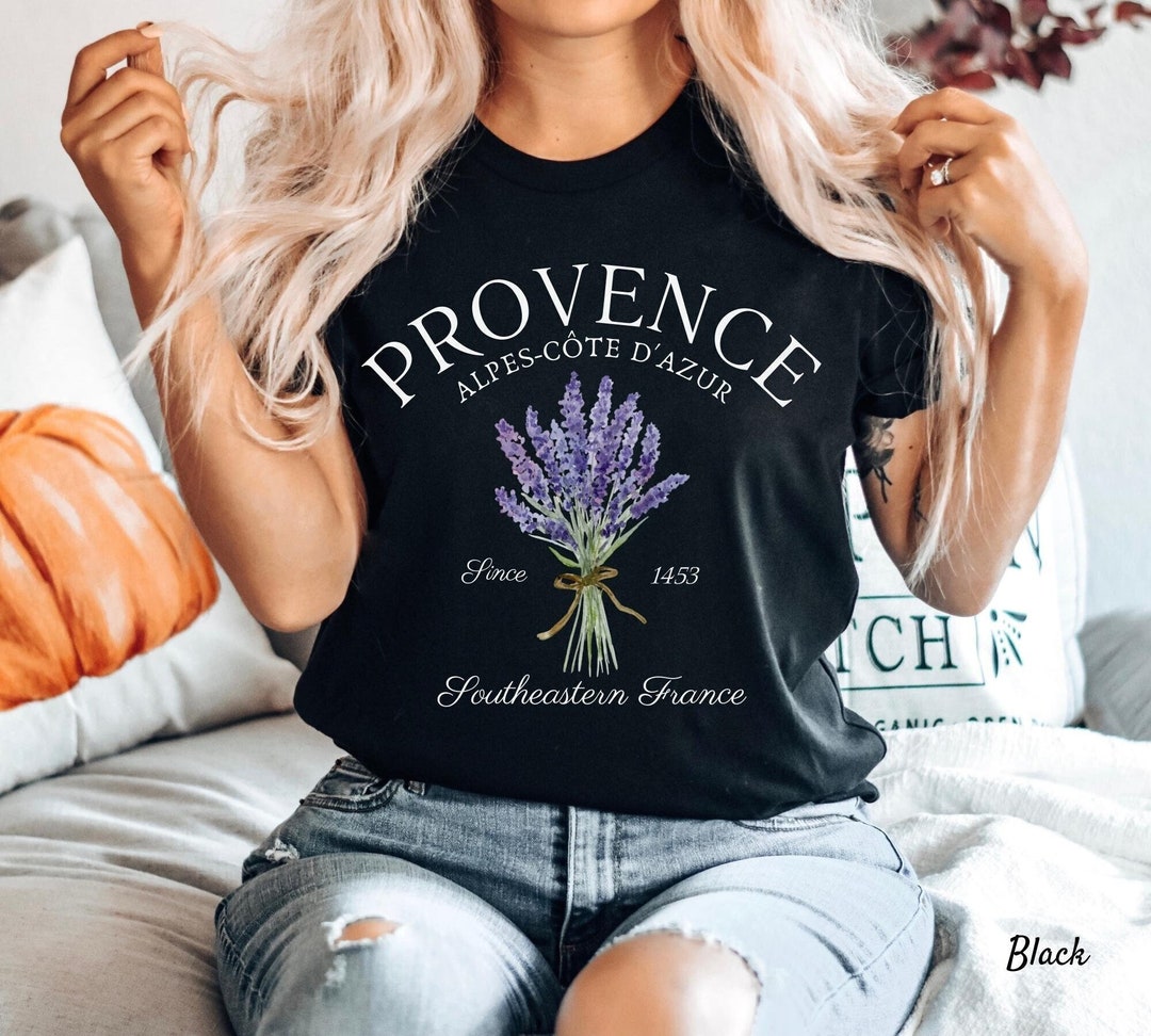 Provence France Shirt, Cote D'azur Lavender French Riviera T-shirt - Etsy