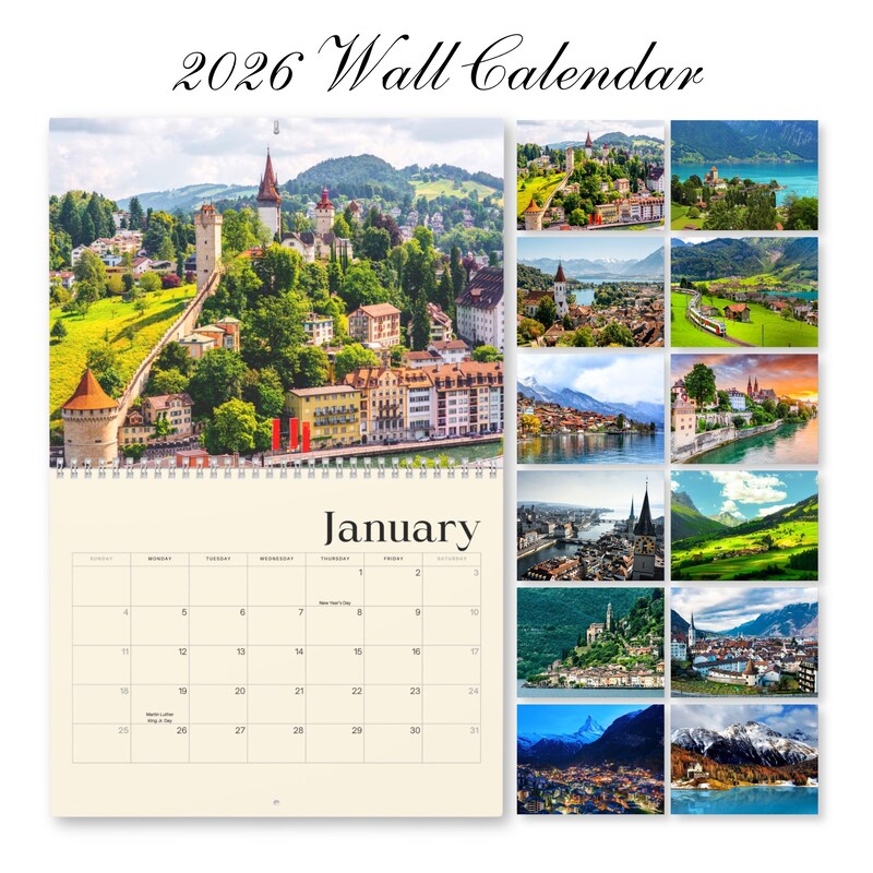 Swiss Calendar 2026 - Etsy