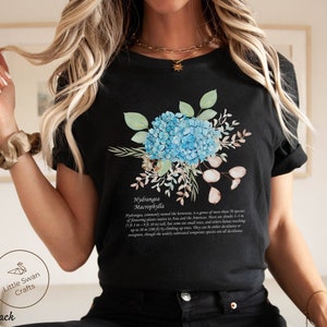 Hydrangea Shirt, Blue Flower Floral T-shirt, Unisex - Etsy