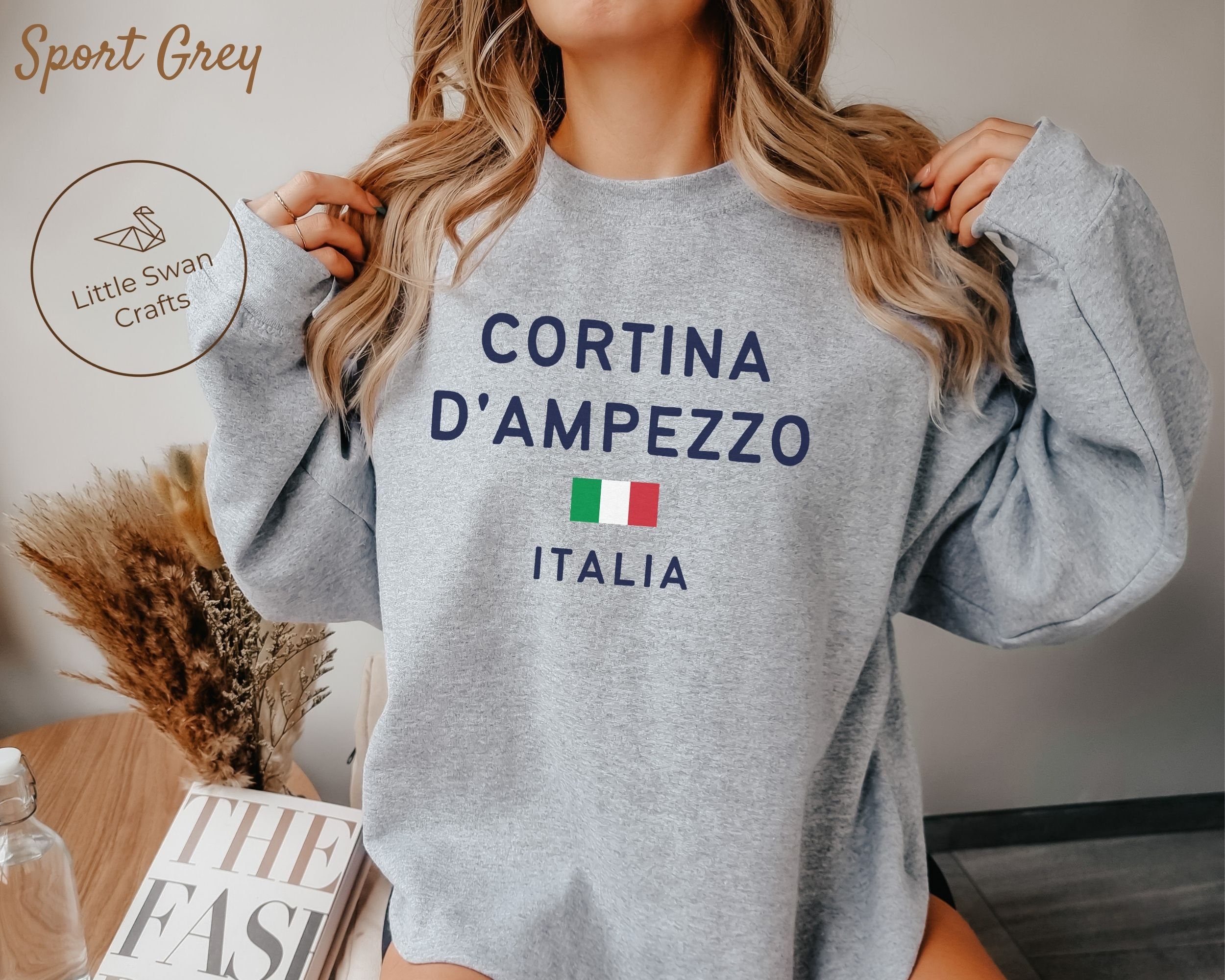 Cortina D'ampezzo Sweatshirt, Italian Flag Crewneck Pullover, Unisex - Etsy