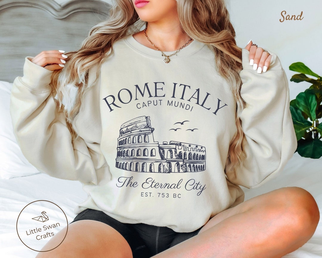 Rome Italy Sweatshirt Colosseum Crewneck Pullover - Etsy