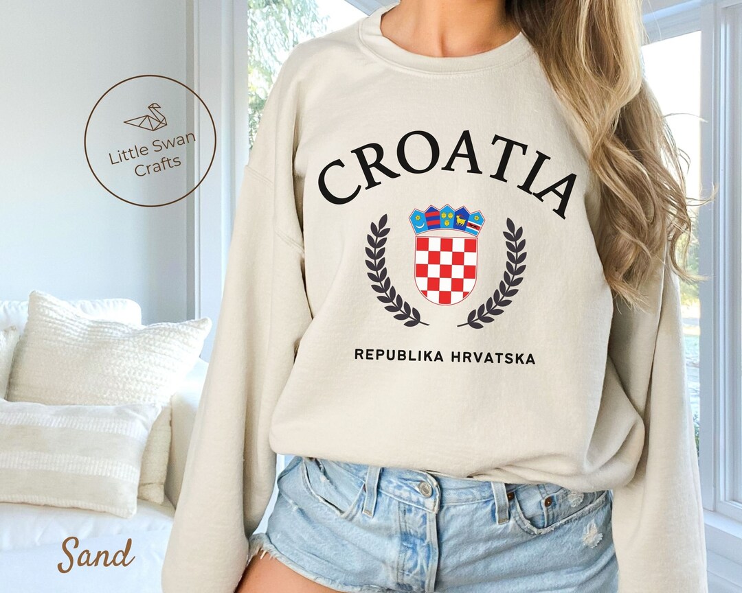 Croatia Sweatshirt, Hrvastska Flag Crewneck Pullover, Unisex - Etsy ...