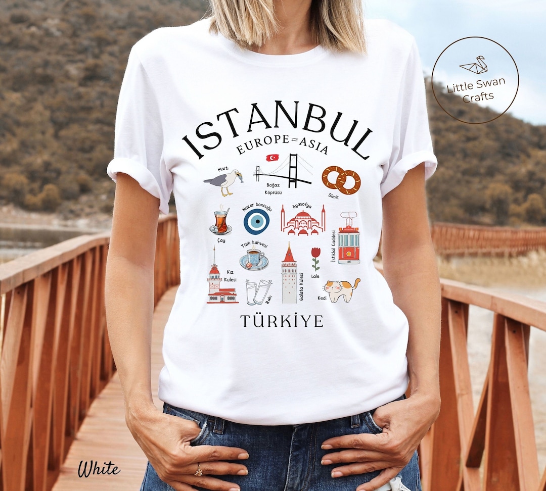 Istanbul Shirt, Turkish Landmarks, Turkiye Clothes, Country Turkey T ...