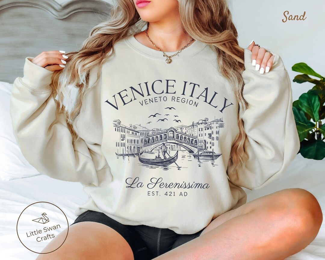 Venice Italy Sweatshirt, Unisex Soft and Comfortable Crewneck Pullover ...