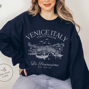 Venice Italy Sweatshirt, Unisex Soft and Comfortable Crewneck Pullover ...