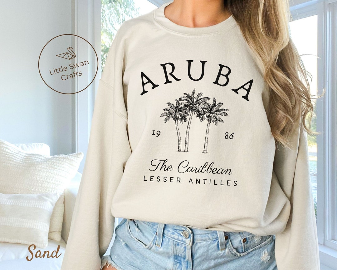 Aruba Sweatshirt, Caribbean Crewneck Pullover, Unisex - Etsy