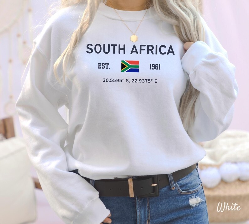 South Africa Sweatshirt South African Flag Sweater Soft and - Etsy
