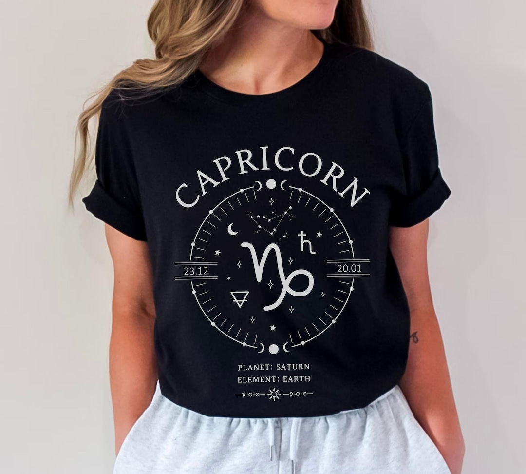 Capricorn Shirt, Zodiac Sign Facts Tee, Astrology Birthday Gift, Unisex ...