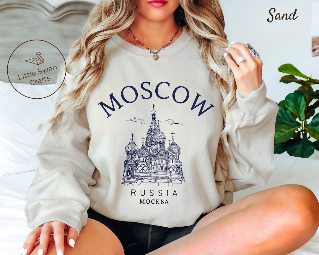 Moscow Sweatshirt, Saint Basil's Cathedral Russia Crewneck Pullover - Etsy