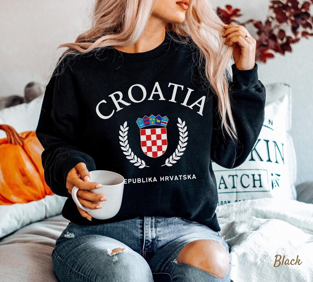 Croatia Sweatshirt, Hrvastska Flag Crewneck Pullover, Unisex - Etsy