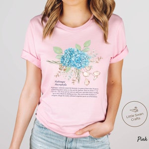 Hydrangea Shirt, Blue Flower Floral T-shirt, Unisex - Etsy