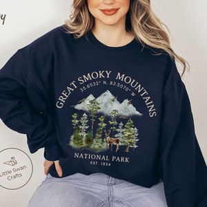 Great Smoky Mountains National Park Sweatshirt, Smokies Crewneck Pullover, Unisex - Etsy