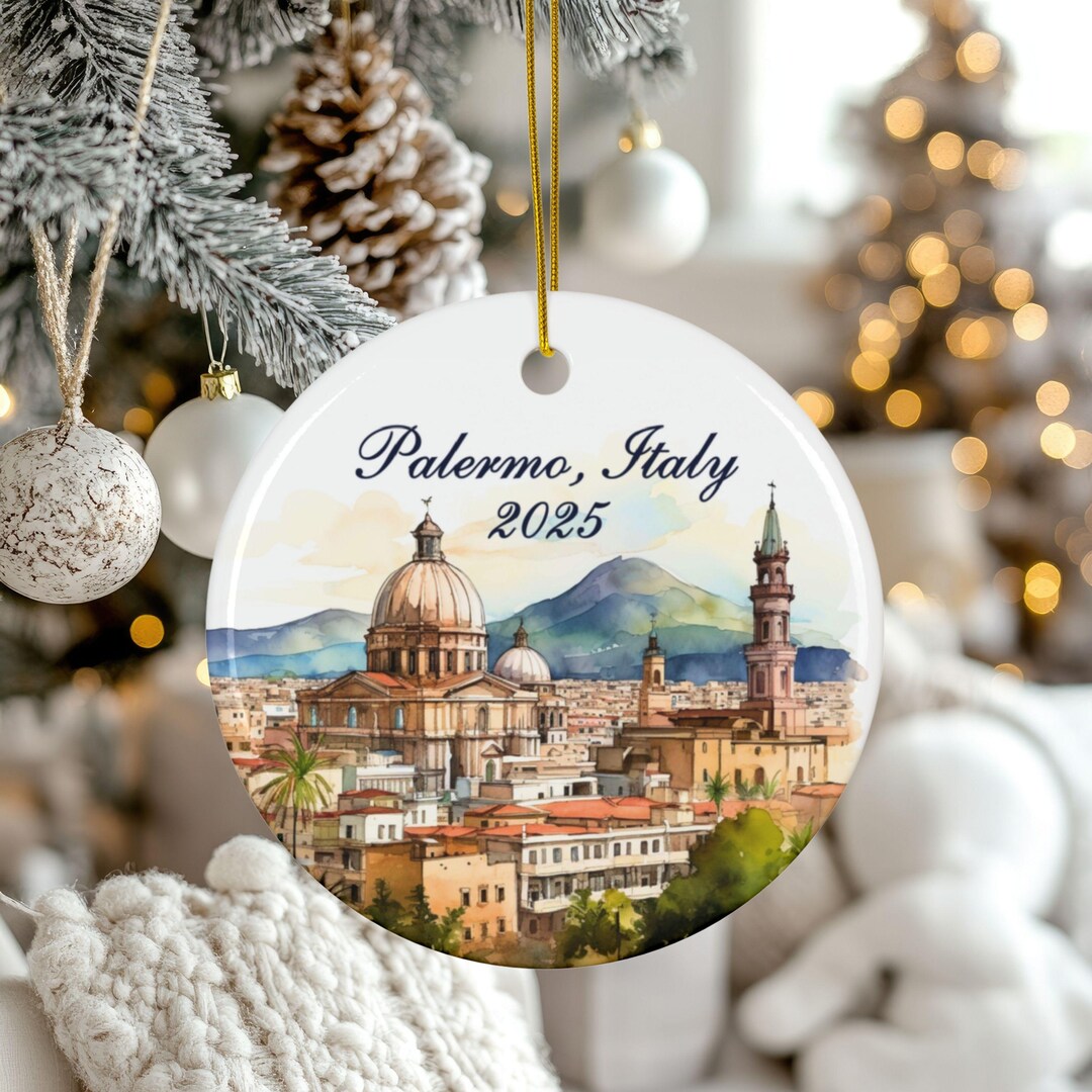 Palermo Ornament, Italy 2025 Christmas Ceramic Tree Decor - Etsy