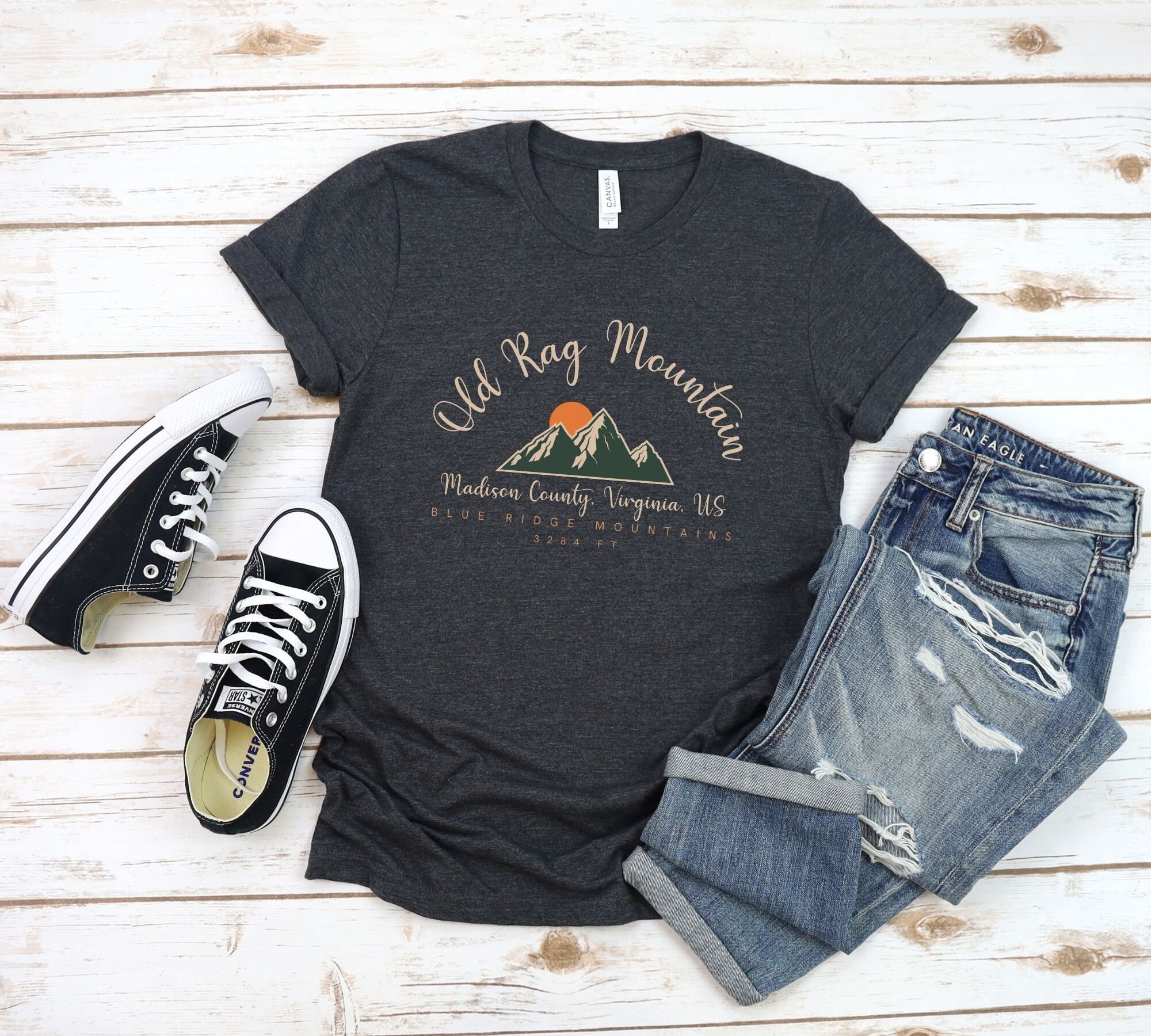 Old Rag Mountain Shirt Old Rag Trail Blue Ridge Mountains | Etsy