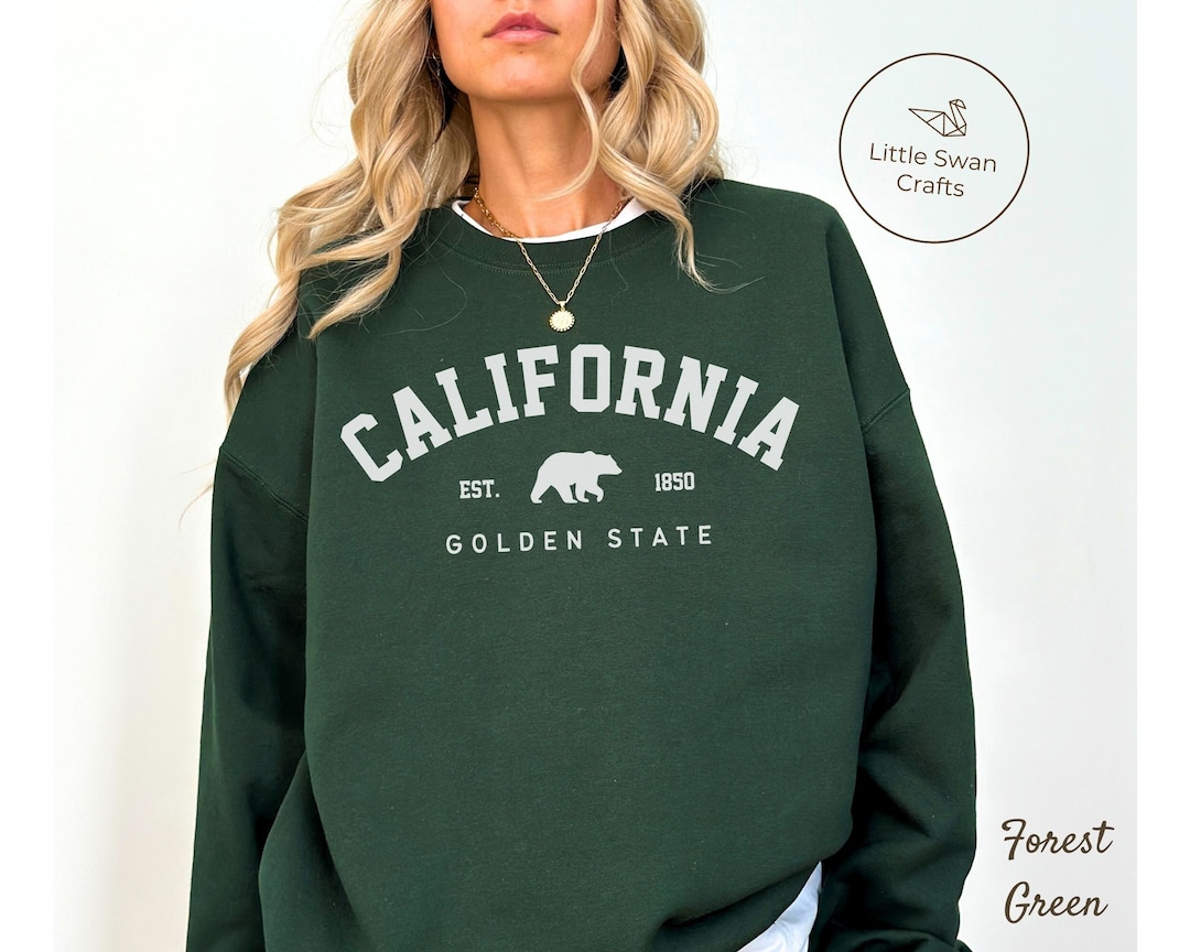 California Sweatshirt, CA Bear Crewneck Pullover, Unisex - Etsy