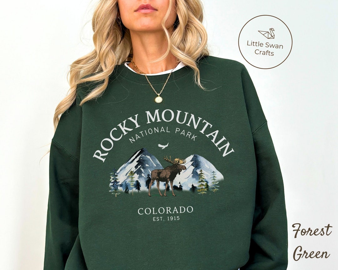 Rocky Mountain National Park Sweatshirt, Colorado Crewneck Pullover ...