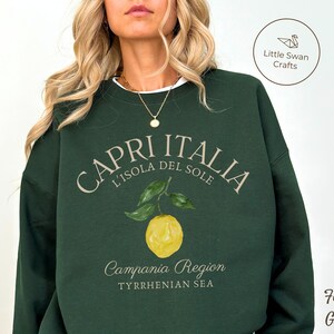 Capri Italy Sweatshirt, Unisex Soft and Comfortable Crewneck Pullover ...