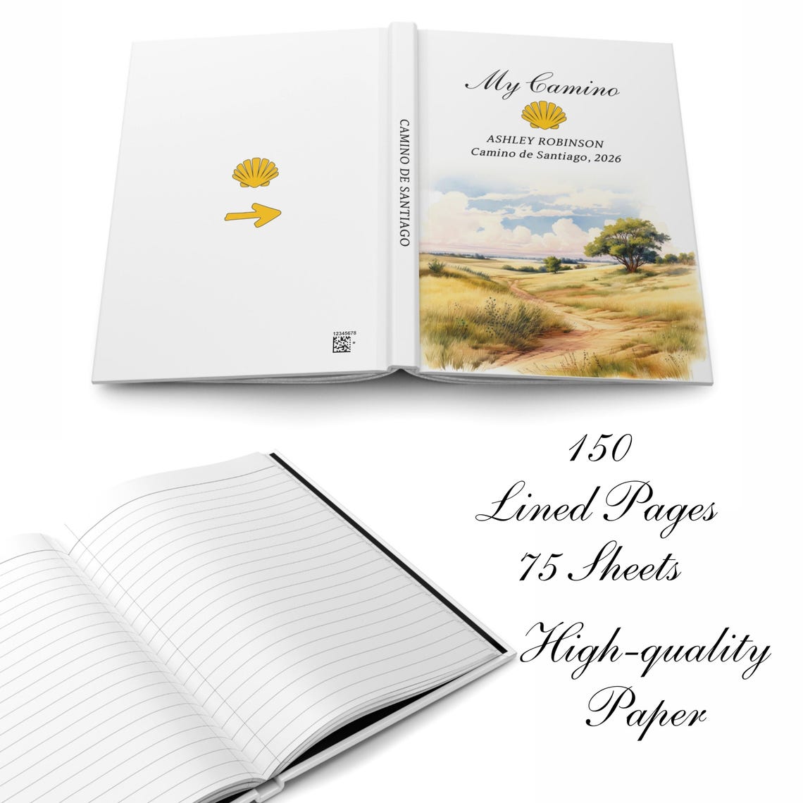Camino De Santiago Journal, Custom Name My Camino Trekking Notebook ...