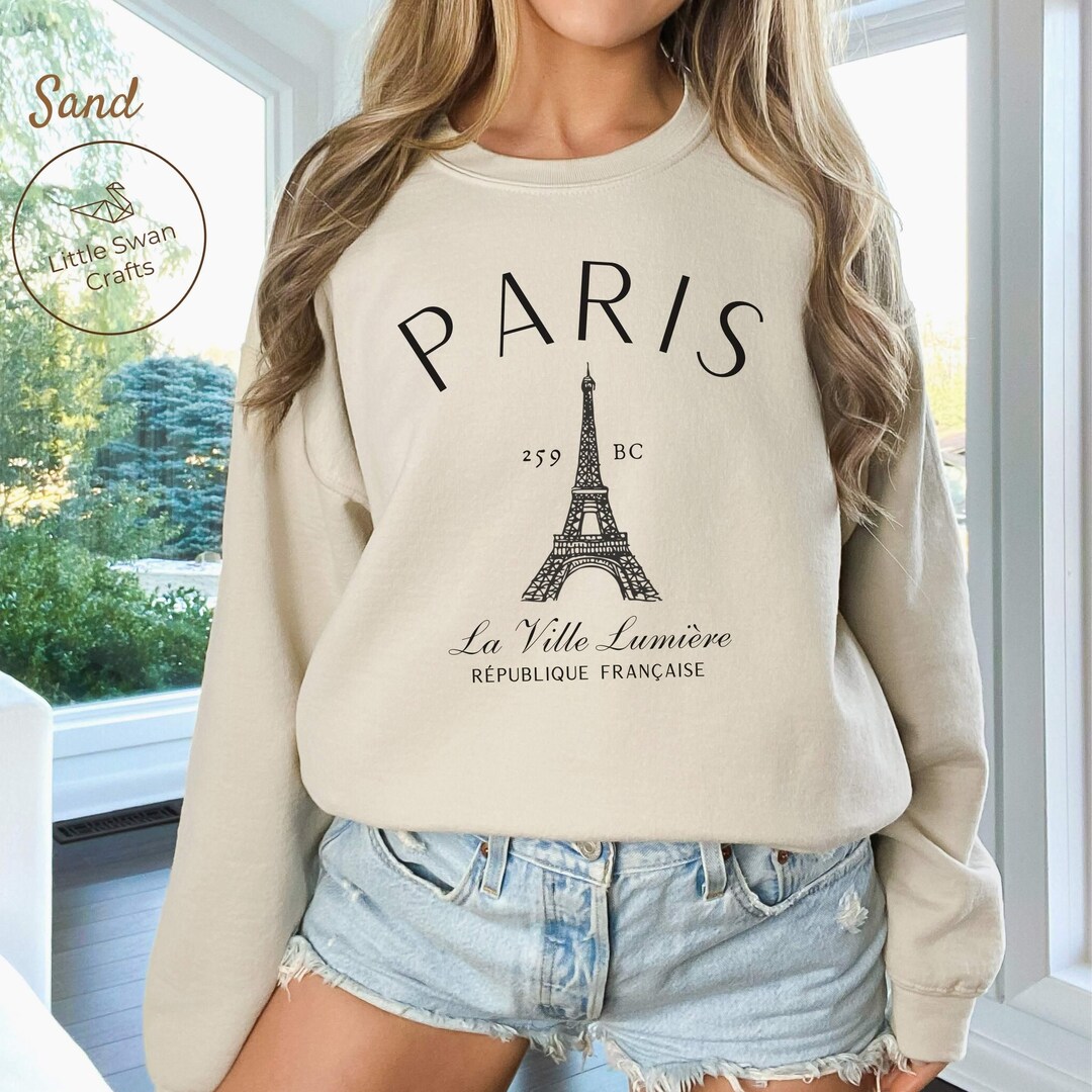 Paris Sweatshirt, France Eiffel Tower Crewneck Pullover, Unisex - Etsy
