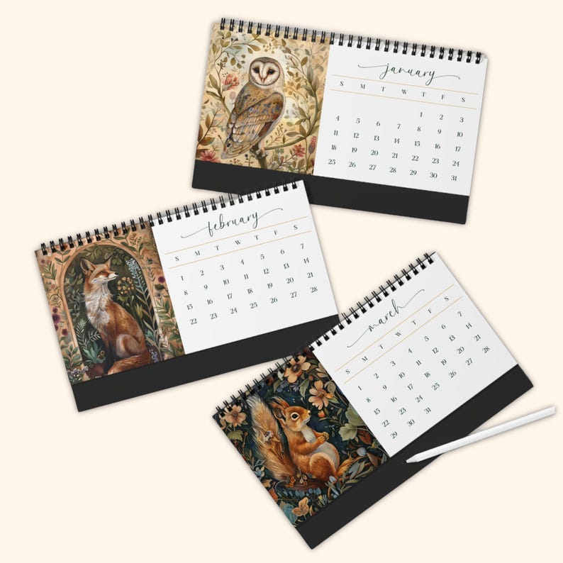 2026 Mystical Forest Desk Calendar - Etsy