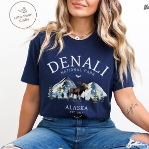 Denali National Park Shirt, Alaska Moose T-shirt- Unisex - Etsy