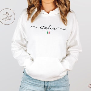 Italy Hoodie, Italia Hooded Sweatshirt, Italian Flag Sweater, Soft and ...