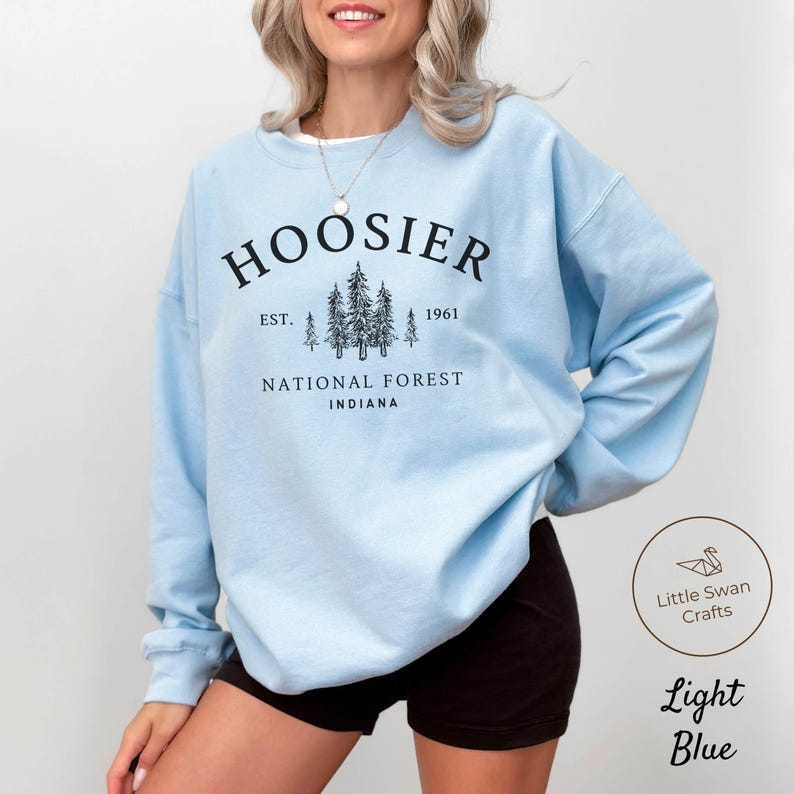 Hoosier National Forest Sweatshirt, Indiana Crewneck Pullover, Unisex ...
