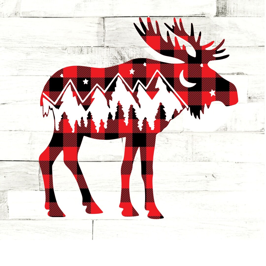 Moose Plaid Digital Download Collection Jpeg Png - Etsy