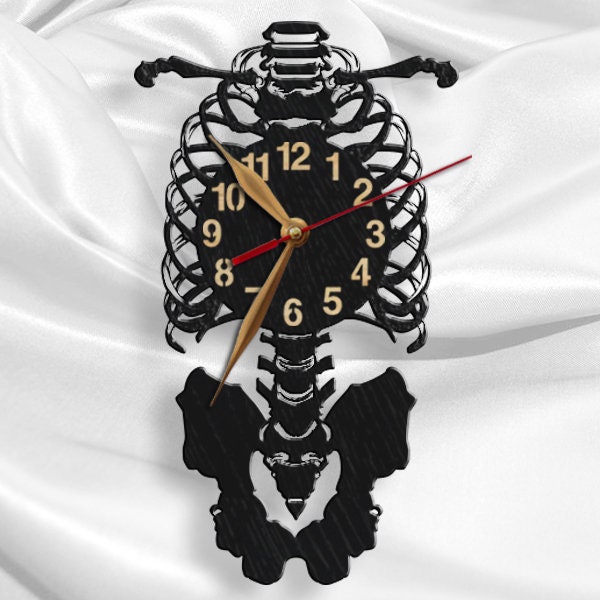 Large Skeleton Wall Clock - Etsy