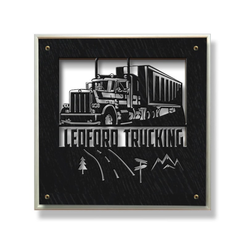 Semi Truck Wall Decor 12 or 16 inch Trucker Name Sign | Etsy