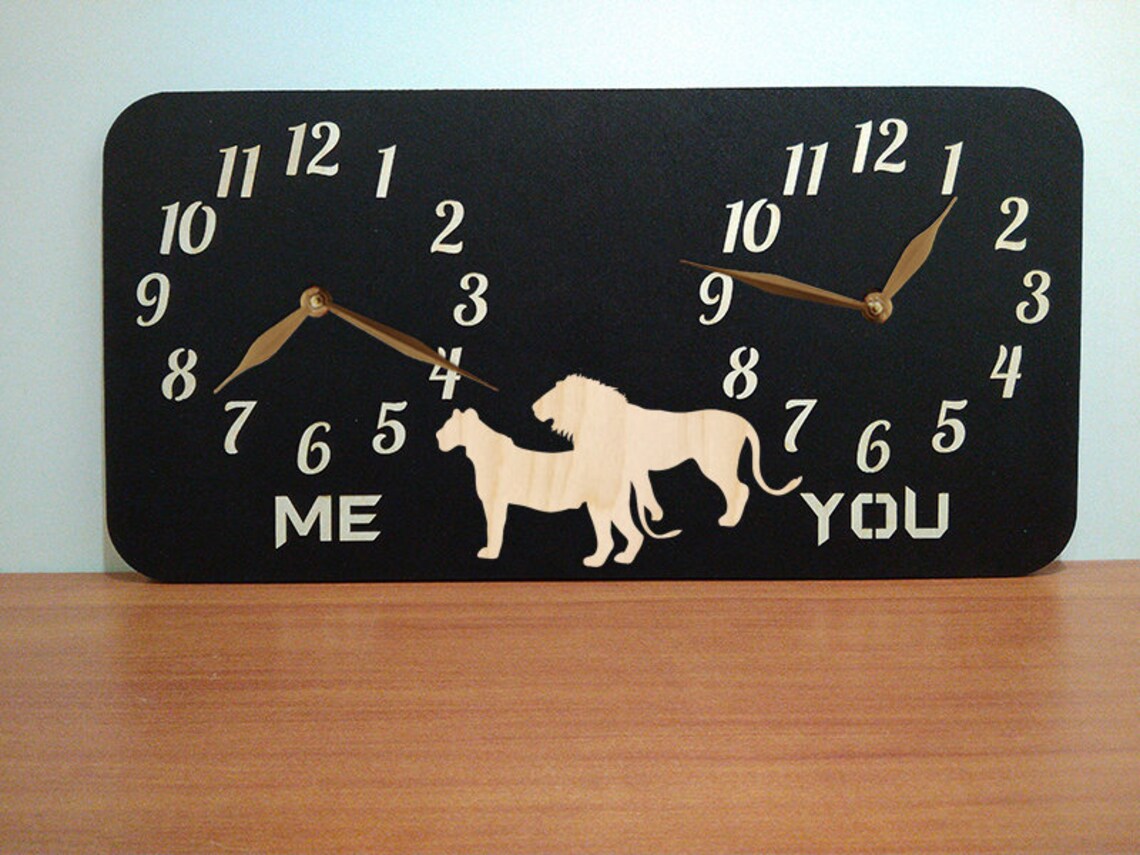 Dual Time Zone Clock City/state/country Sign Family Multiple - Etsy