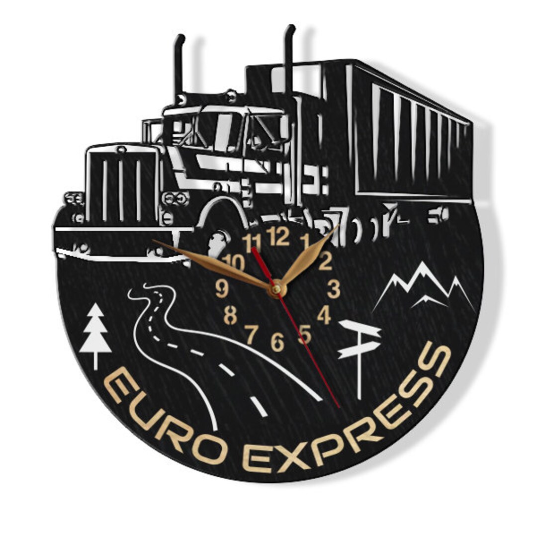Wall Clock Lorry Semi Truck Trucker Large Non-ticking - Etsy