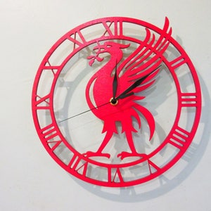 Liverpool Wood Wall Clock, Liverbird, Wall Art Decor, Wood Non-ticking ...