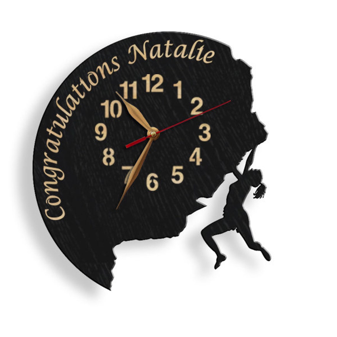 Wall Clock Climber, Rock Climbing Gift GUY or GIRL, Female or Male Art ...