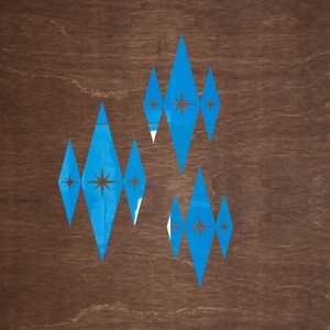 Mid Century Modern Vintage Style Rhomb With Diamond - Etsy