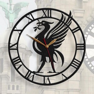 Liverpool Wood Wall Clock Liverbird Wall Art Decor Wood - Etsy