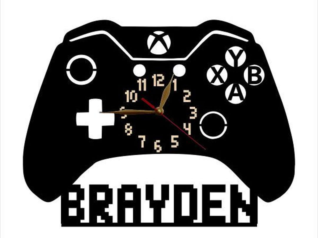 Gaming Room Clock, Game Console, Gamer Gift, Joystick, Teens Game Zone ...