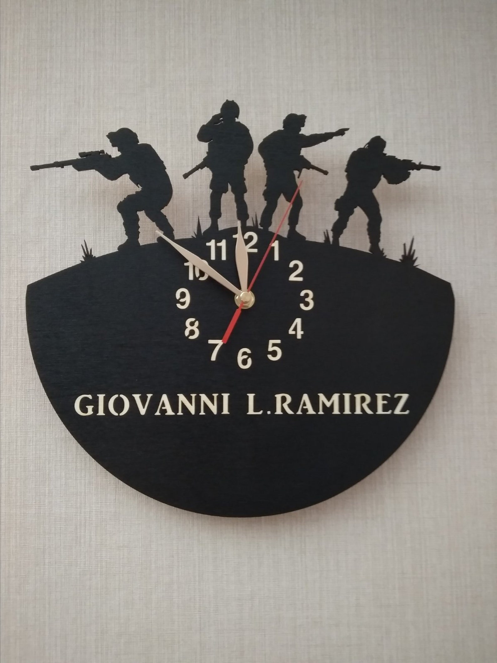 Wall Clock Army Soldiers Weapons LARGE 12-18 Inch Wood - Etsy