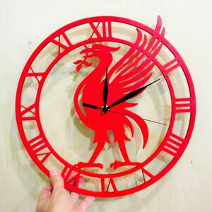 Liverpool Wood Wall Clock, Liverbird, Wall Art Decor, Wood Non-ticking ...