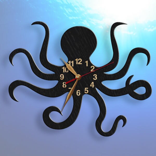 Octopus Wall Clock - Etsy