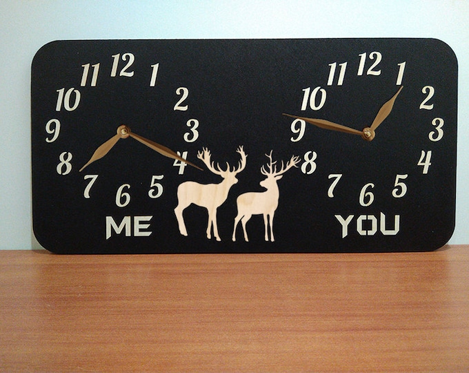Dual Time Zone Clock City/state/country Sign Family Multiple - Etsy