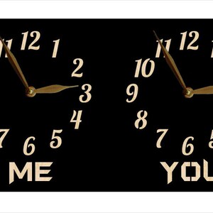 Dual Time Zone Clock, City/state/country Sign, Family Multiple Timezone ...