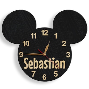 Mickey Mouse Head BIG Wood Wall Clock Non-ticking LARGE 13-18inch ...