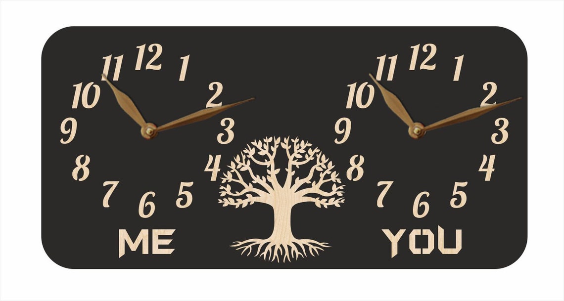 Dual Time Zone Clock City/state/country Sign Family Multiple - Etsy