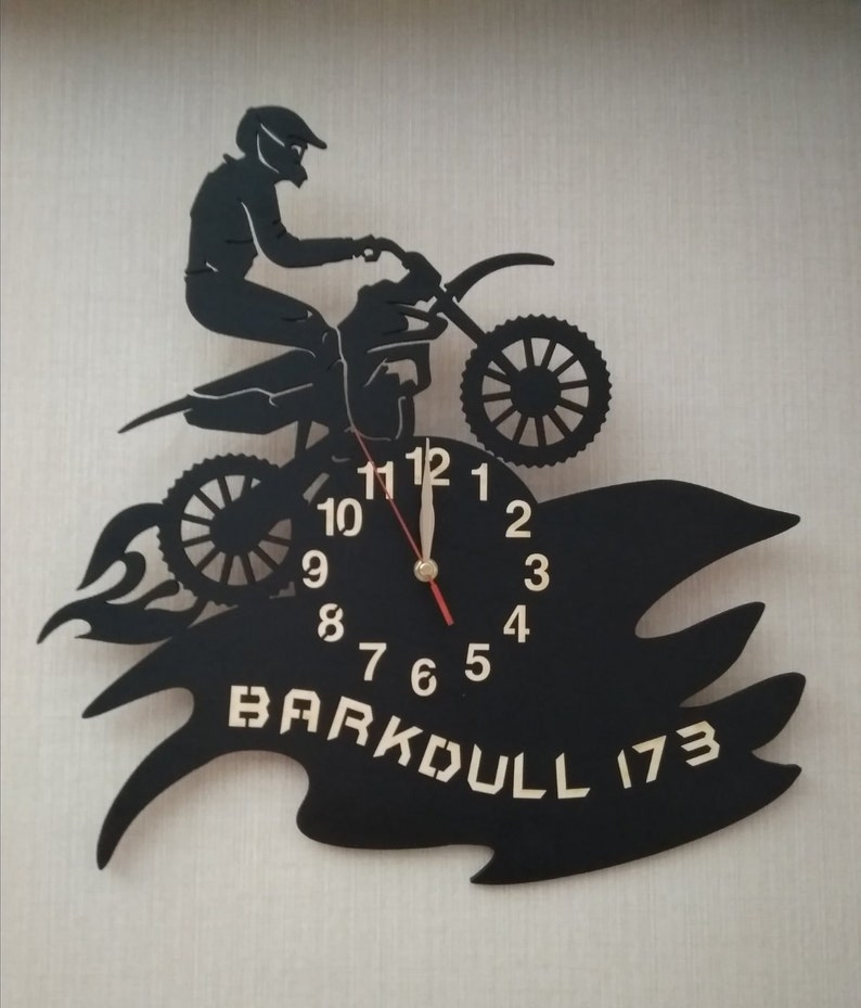 Wall Clock Dirt Biker Motocross Racer Gift, Motorcycle, Extreme ...