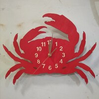 Personalized Crab Clock With Swinging Pendulum – Coastal Nautical Decor ...