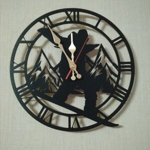 Snowboarding Wood Wall Clock, Gift Snowboarder Gift, Winter Sport LARGE ...