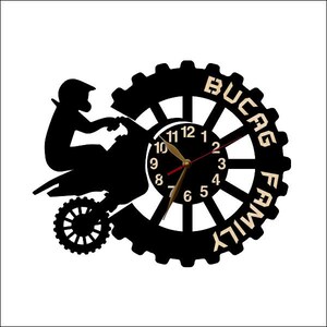 Wall Clock Motocross, Dirt Biker, Motorcycle Racer, Extreme Freestyle ...