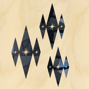 Mid Century Modern Vintage Style Rhomb With Diamond - Etsy