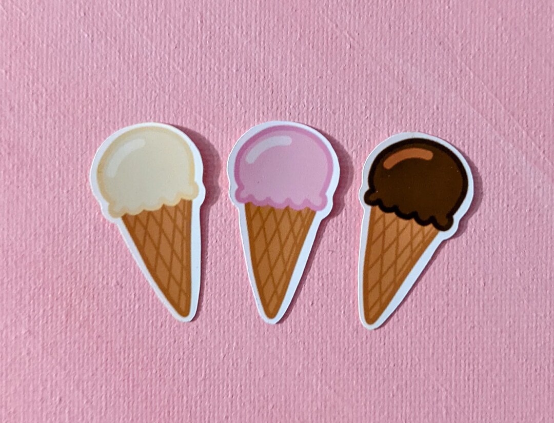 Ice Cream Sticker Set - Etsy